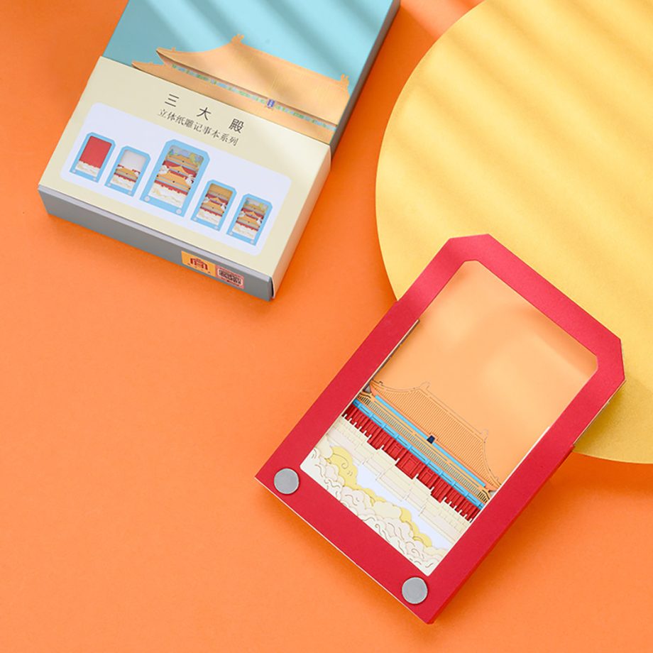 The Palace Museum Stationery 3D Papercut Memo Note Pads,Forbidden City ...